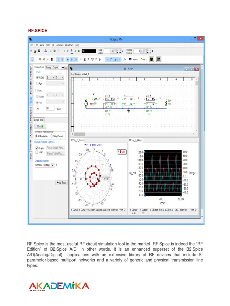 Analyzing RF Circuits and Networks Using RF.Spice: A Comprehensive ...