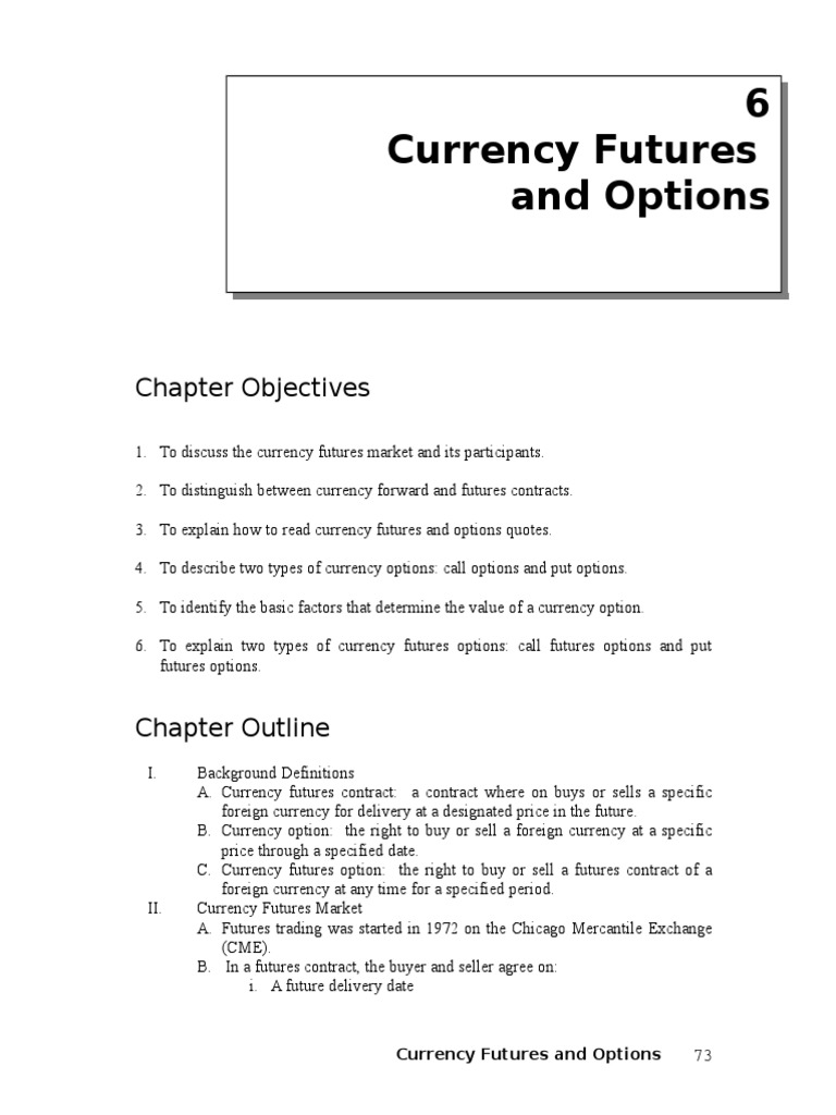 Understanding Currency Futures & Options | PDF | Futures Contract | Put ...