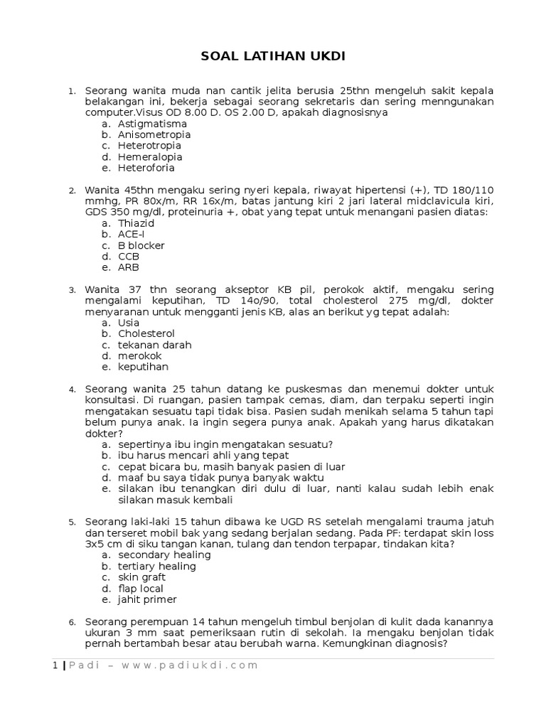 Soal Latihan UKDI 2011 | PDF