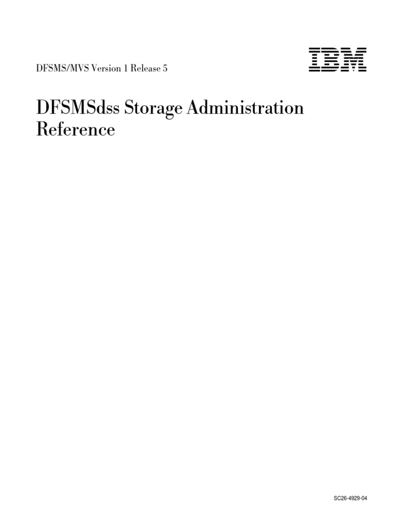 DFSMSdss Storage Administration Manual | PDF | Computer Engineering ...