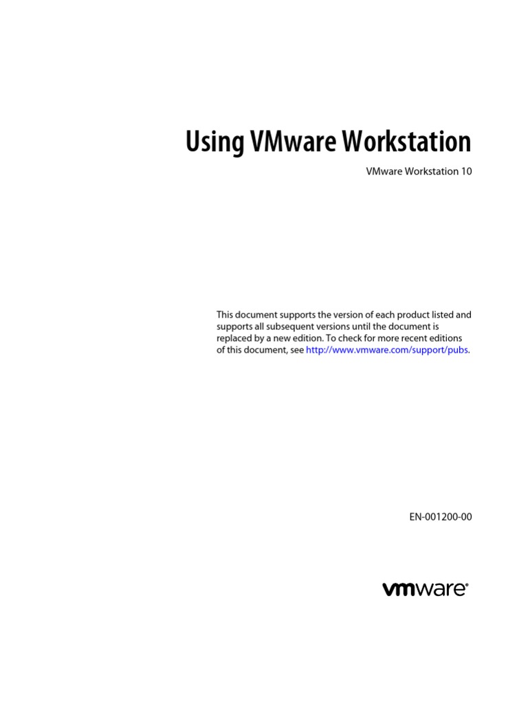 VMware Workstation 10 Manual | PDF | Superuser | Operating System