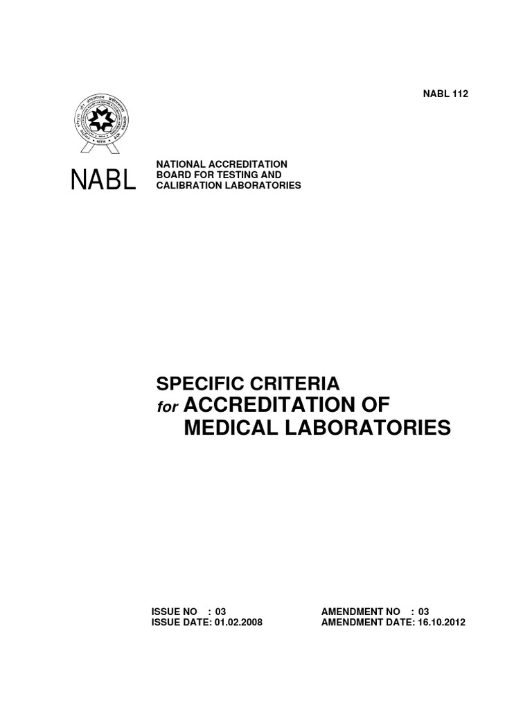 Guidelines and Requirements for Accreditation of Medical Laboratories ...