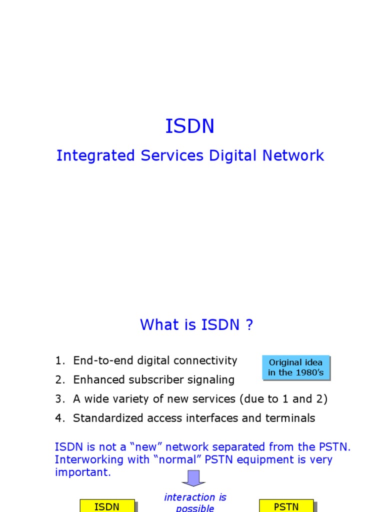 Understanding Integrated Services Digital Network | PDF | Public ...