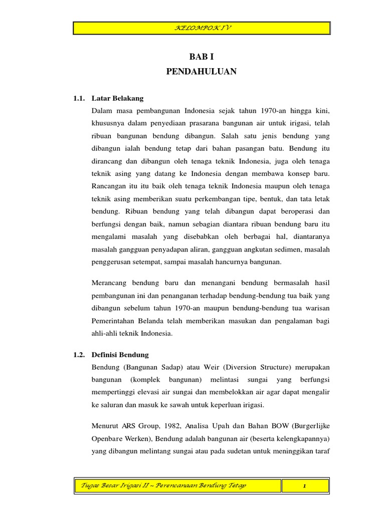 Perencanaan Bendung | PDF | Seni | Sains & Matematika