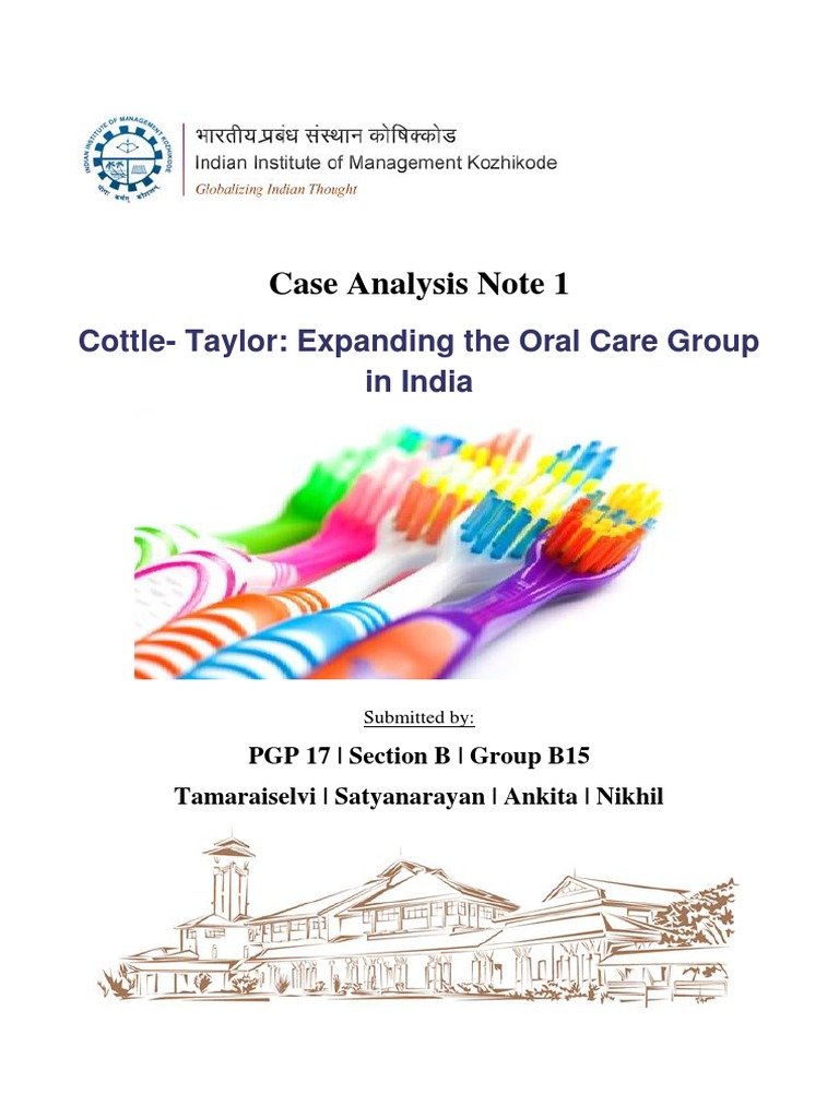 Cottle- Taylor: Accelerating Oral Care Market Growth in India | PDF ...