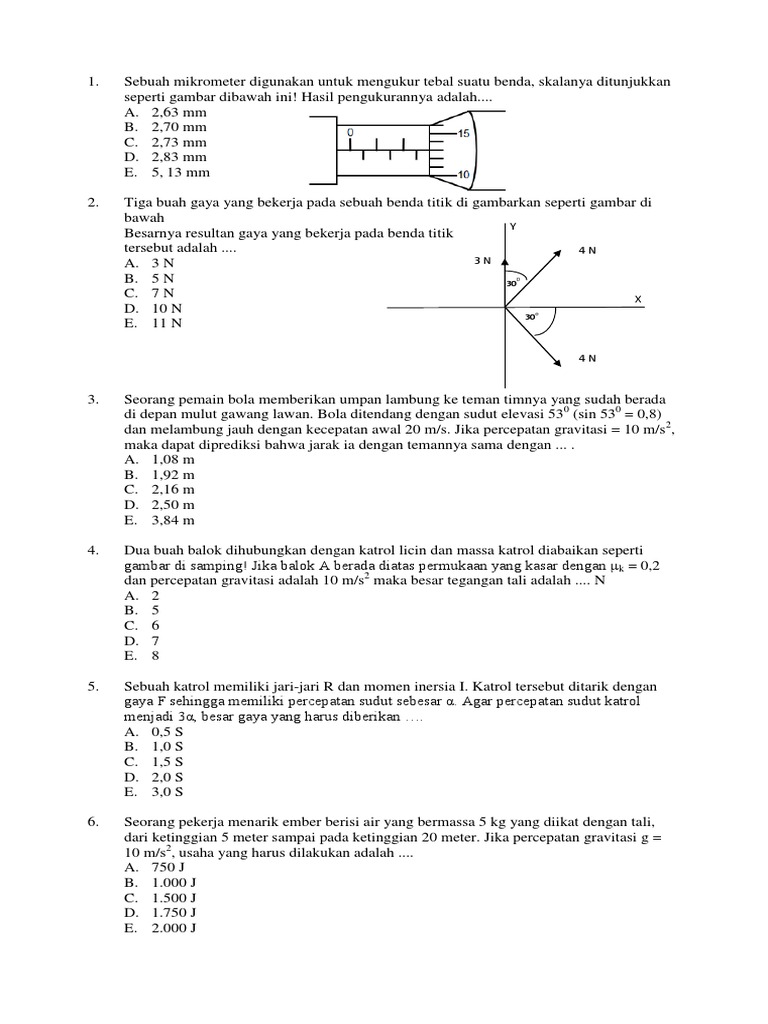 Soal UN 2013 P10 | PDF | Teknologi & Rekayasa