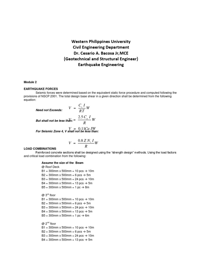 Earthquake Module 2 | PDF | Earthquake Engineering | Beam (Structure)
