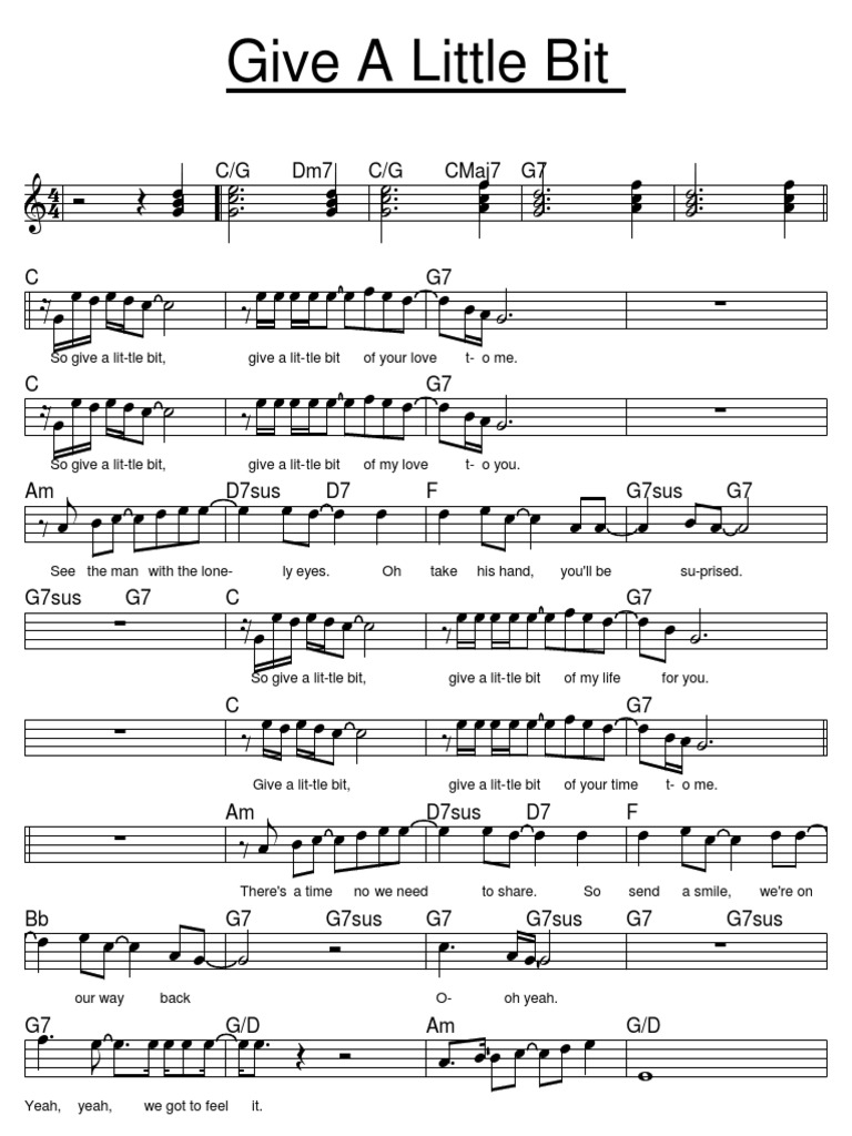 Give A Little Bit | PDF