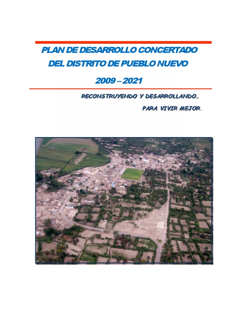 Plan de Pueblo Nuevo Ica 2009 - 2021 Final | PDF | Temblores | Agricultura