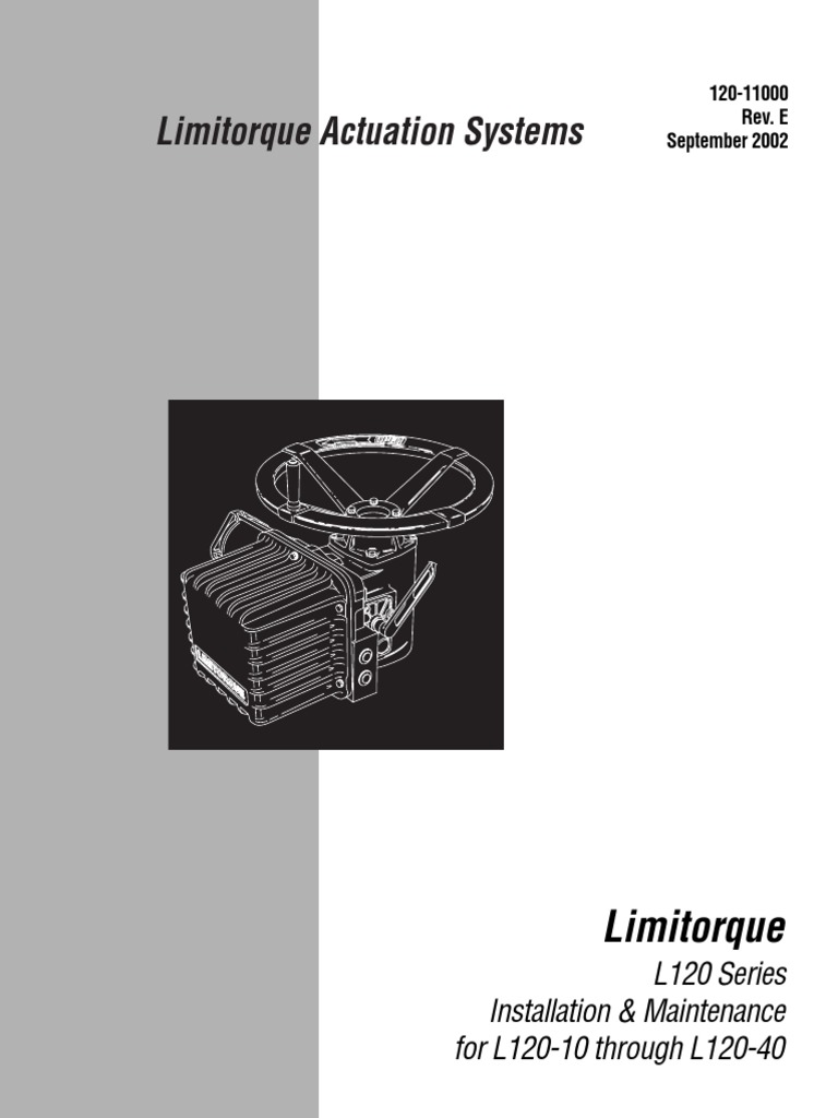 Limitorque L 120-40 Manual | PDF | Switch | Valve