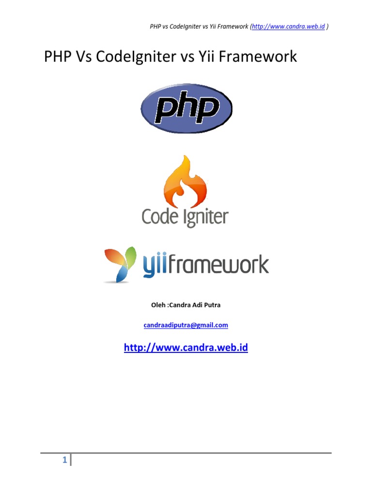 PHP Vs CodeIgniter Vs Yii Framework | PDF