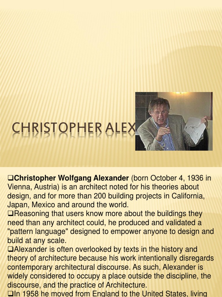 Christopher Alexander | Cognitive Science | Psychology & Cognitive Science