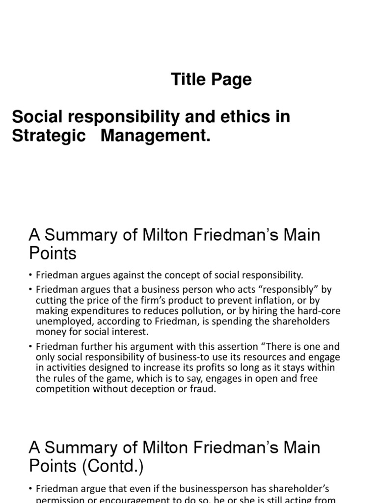 Friedman & Carroll | PDF | Milton Friedman | Corporate Social ... Friedman & Carroll | PDF | Milton Friedman | Corporate Social ...