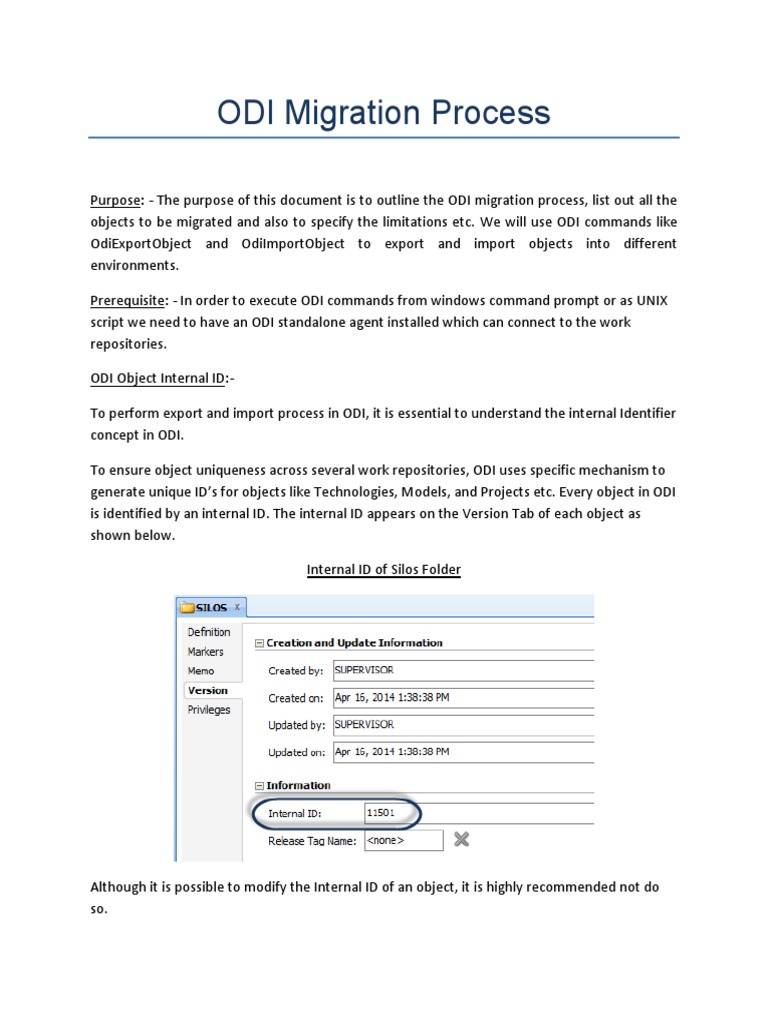 ODI Migration Process | PDF | Command Line Interface | Computer File