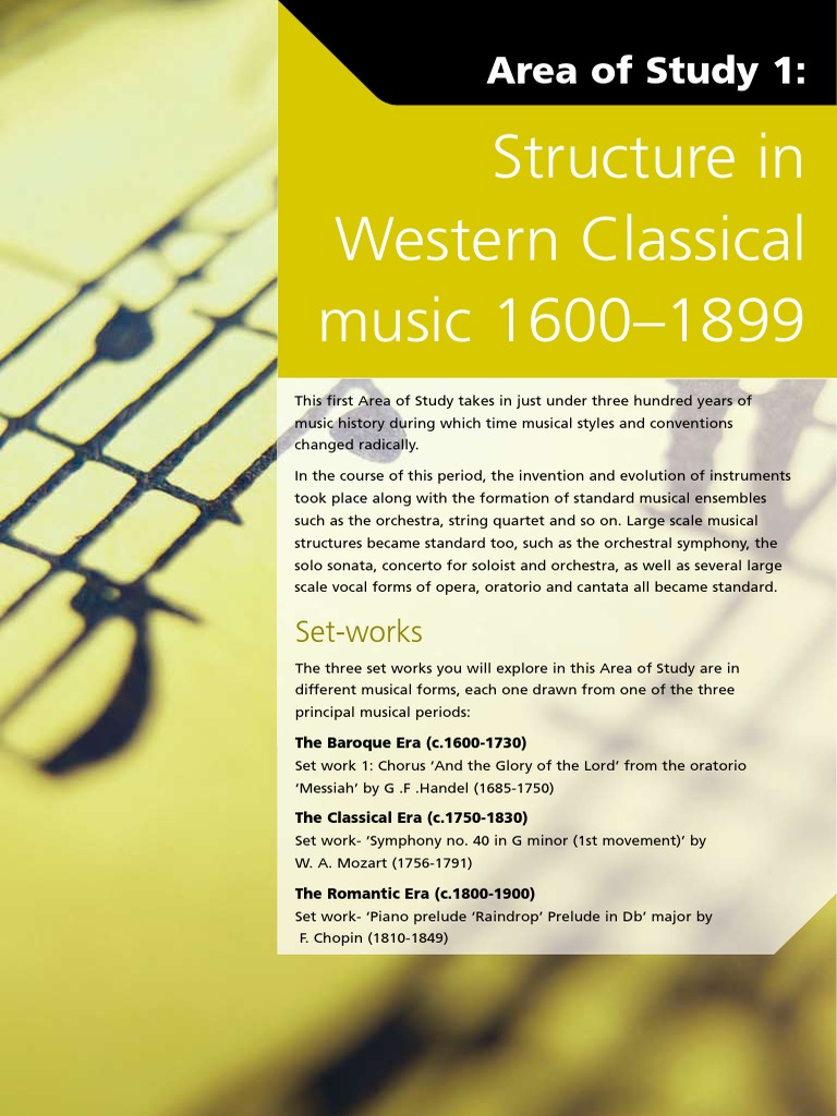 Western Classical Music 1600-1899 Overview | PDF | Classical Period ...