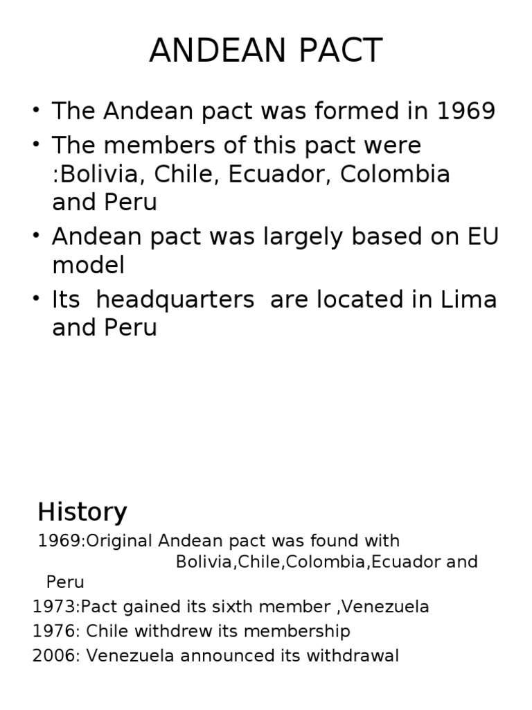 Andean Pact | PDF
