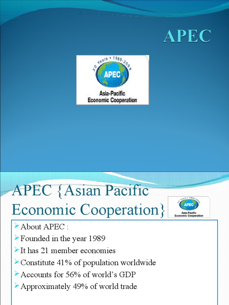APEC (Asian Pacific Economic Cooperation) | PDF