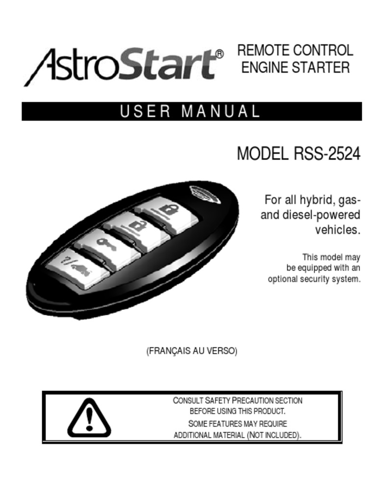 AstroStart RSS-2524 Owners Manual | PDF | Security Alarm | Electromagnetic Interference