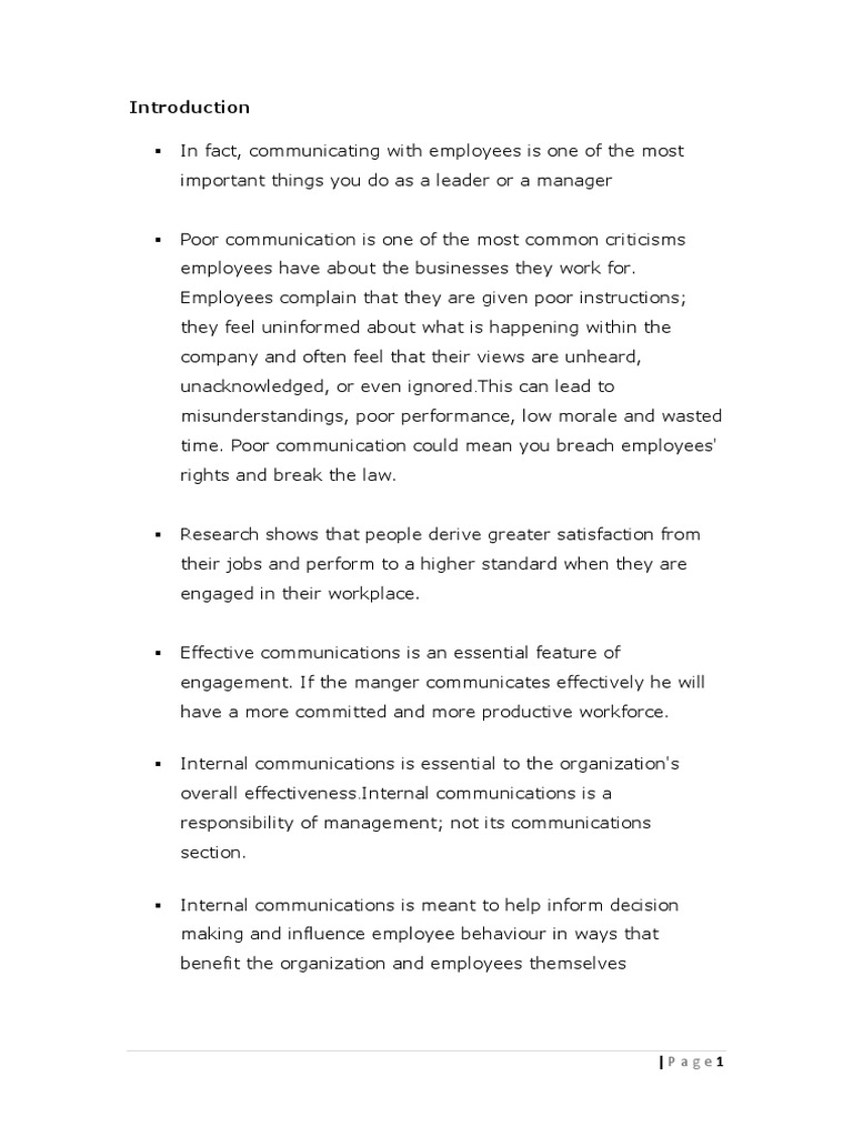 Employee Communication | PDF | Leadership | Employment