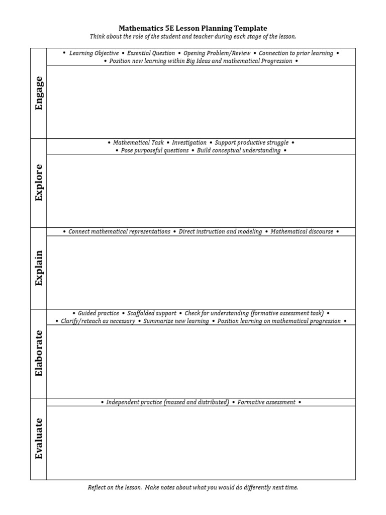 Math 5 Elessonplanningtemplate | PDF | Career & Growth | Art