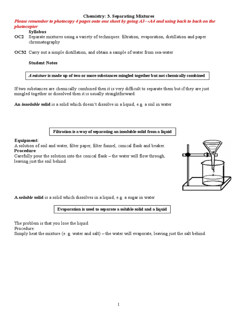 Separation Technique | PDF | Filtration | Distillation