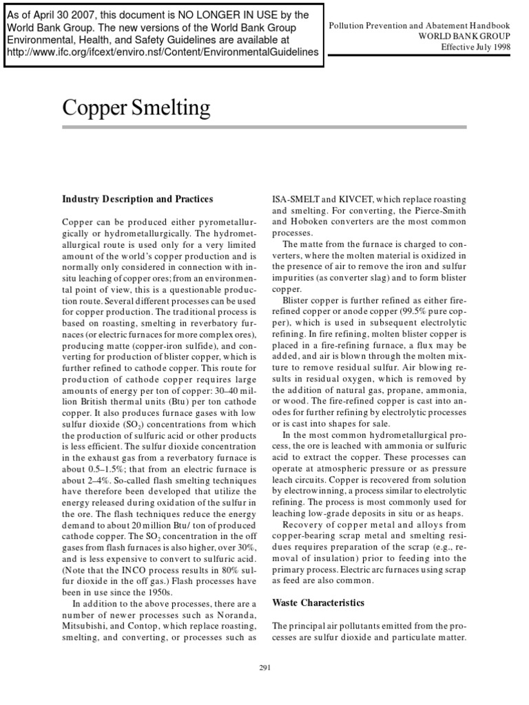 HSE Copper - PPAH Copper Smelting+HSE | PDF