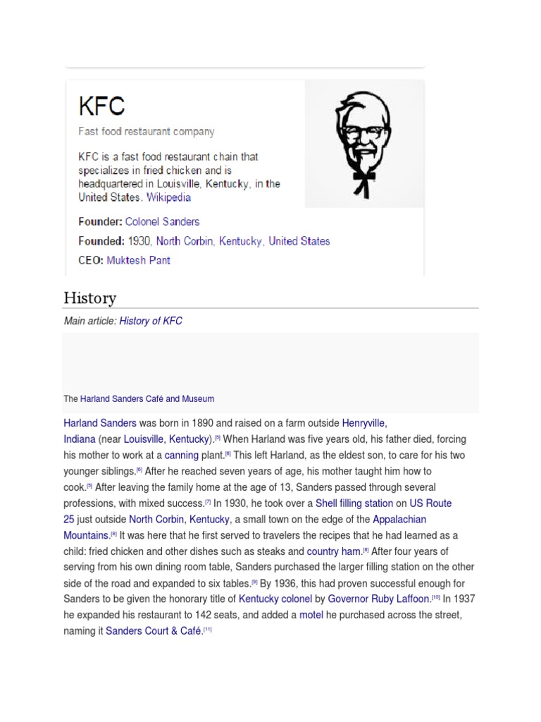 KFC | PDF | Strategic Management | Profit (Economics)