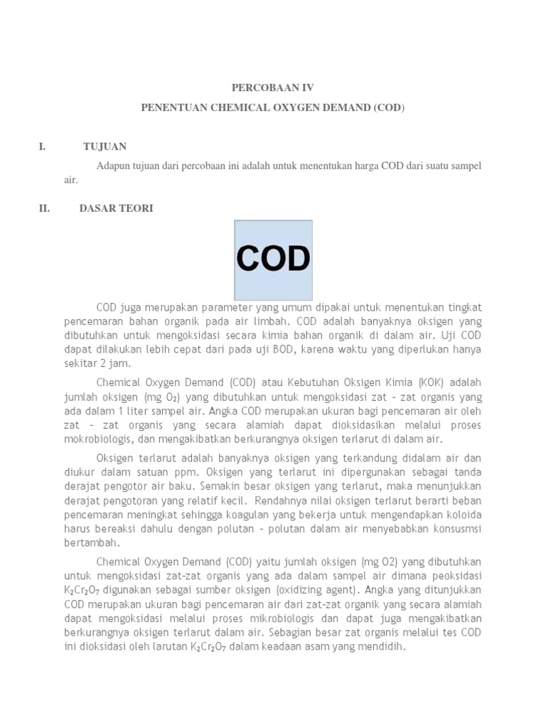 Penentuan COD pada Sampel Air | PDF
