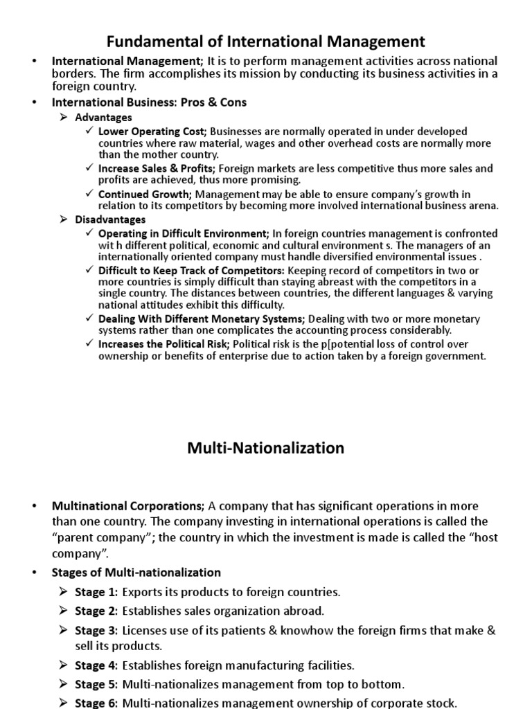 Chapter 7 - International Ops | PDF