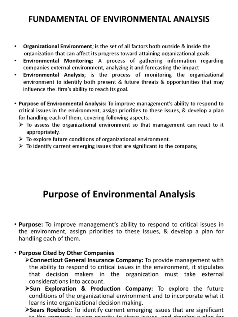 Chapter 2 - Environmental Analysis | PDF | Competition | Strategic ...