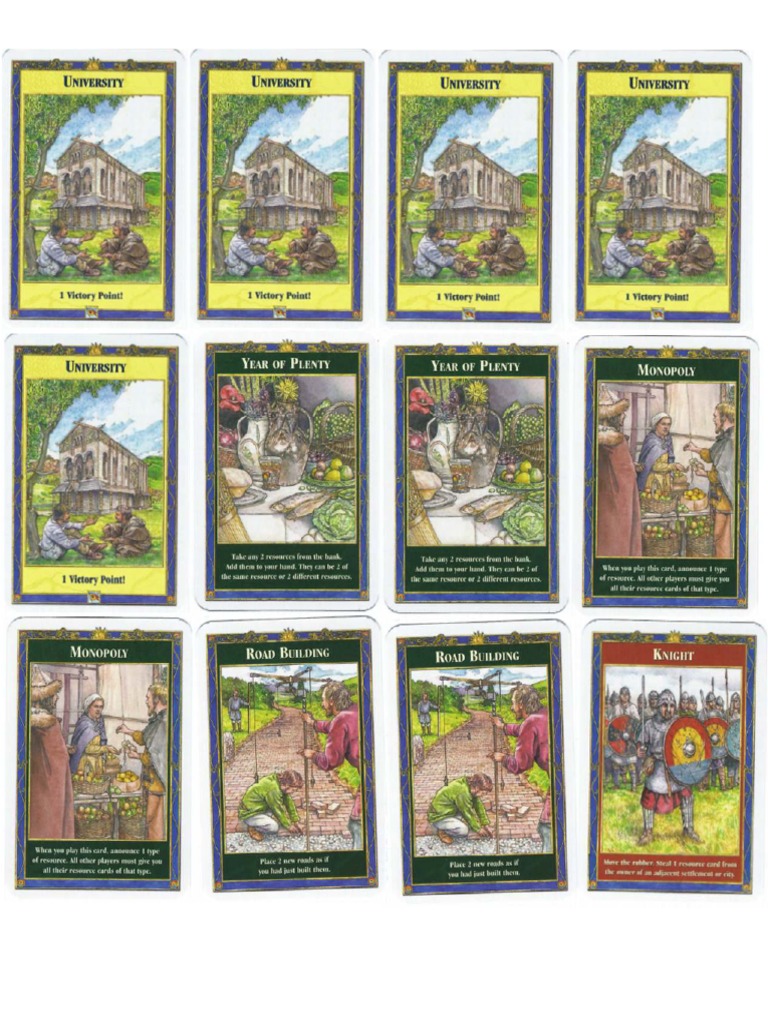 Catan Deck Cards | PDF | Card Games | Playing Cards