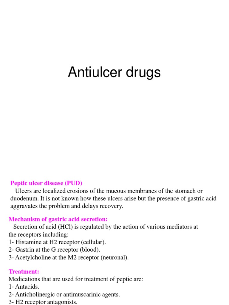 Antiulcer Drugs | Gastroenterology | Organic Compounds