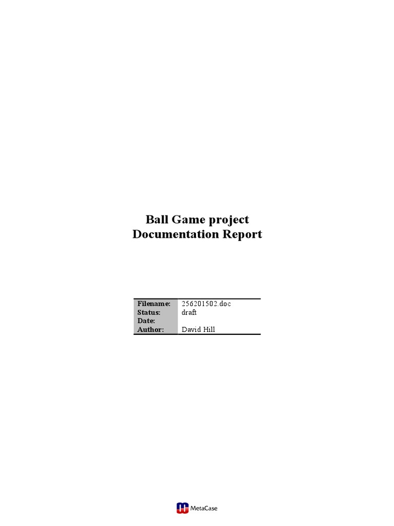 Ball Game Project | Download Free PDF | Use Case | Unified Modeling ...