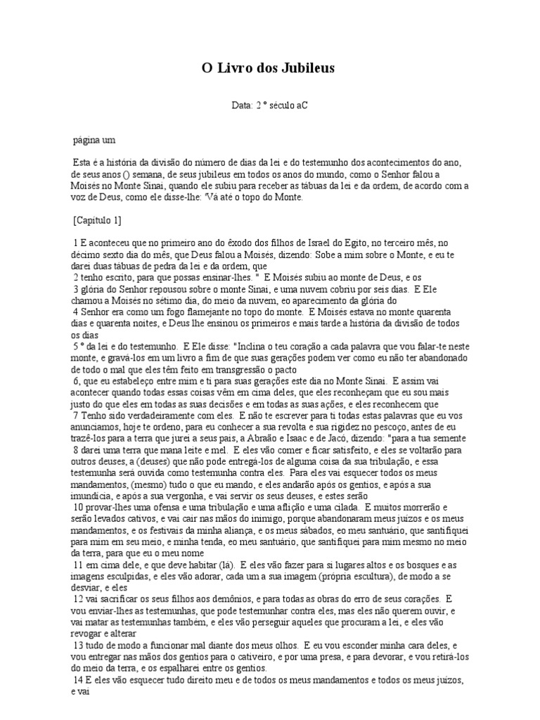 O Livro Dos Jubileus | PDF