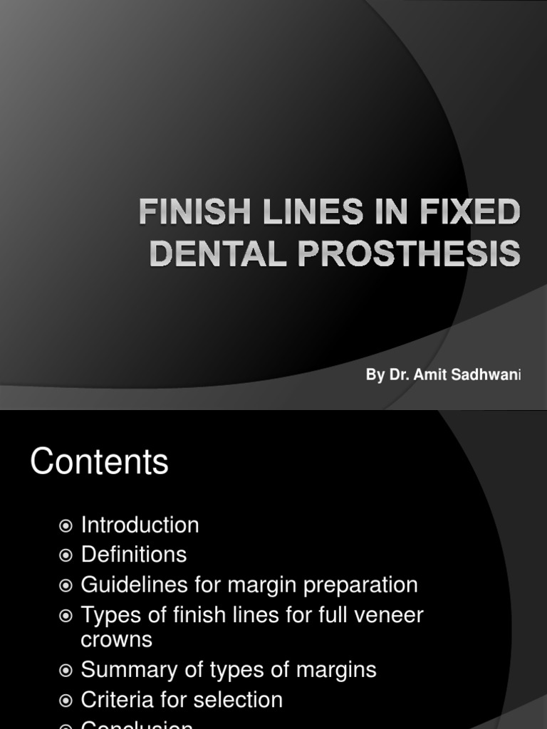 Pedagogy Finish Lines in FPD | PDF | Dentistry Branches | Health Sciences