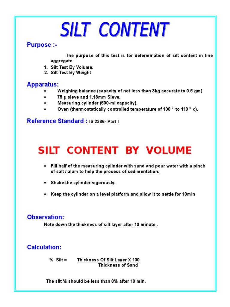 Silt Content | PDF