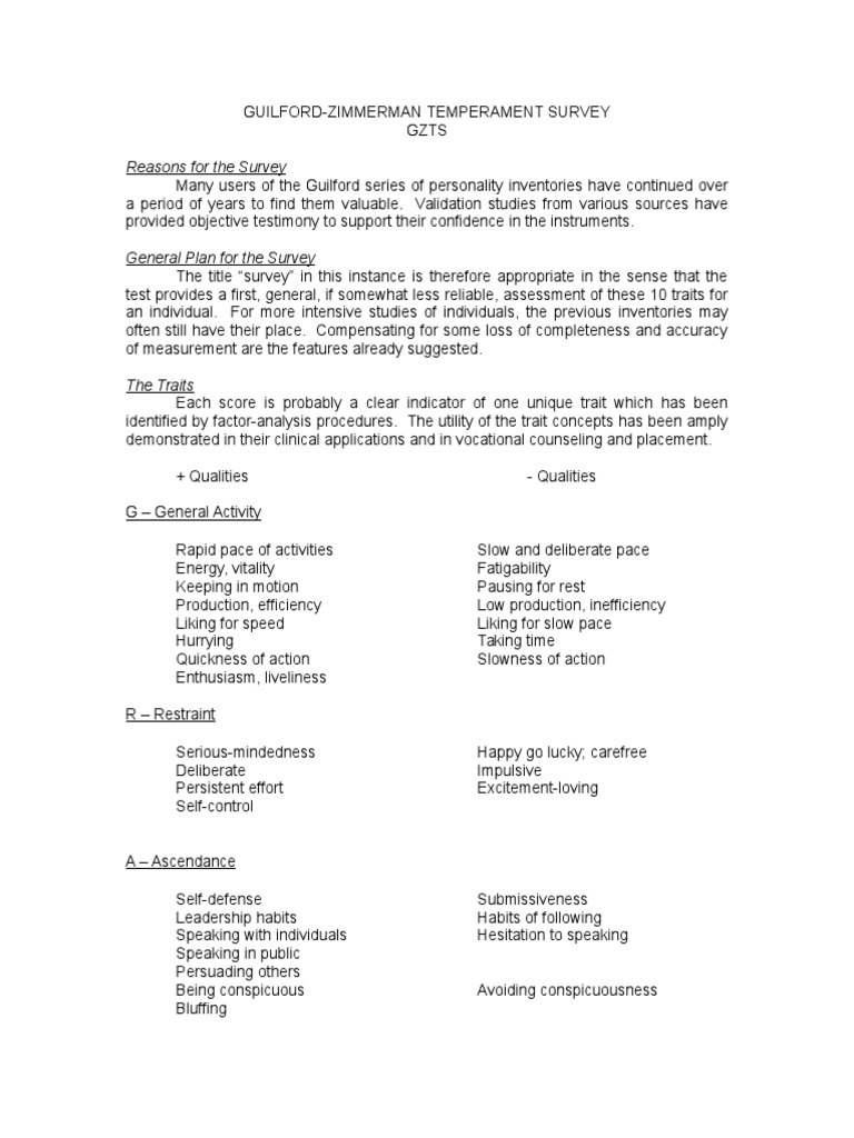 Gzts | PDF | Self Control | Self-Management