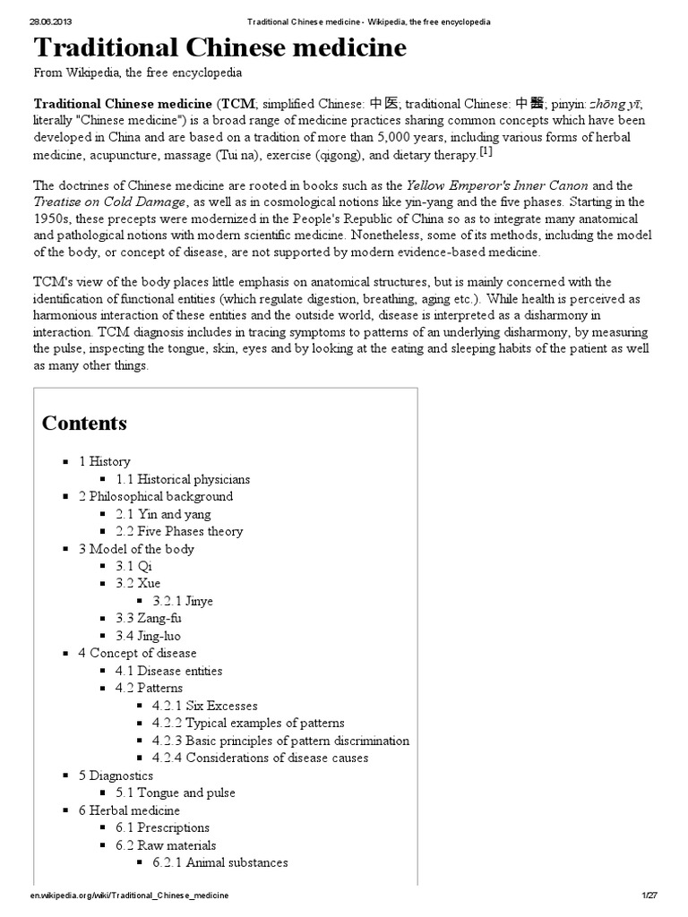 Traditional Chinese Medicine | PDF | Traditional Chinese Medicine ...