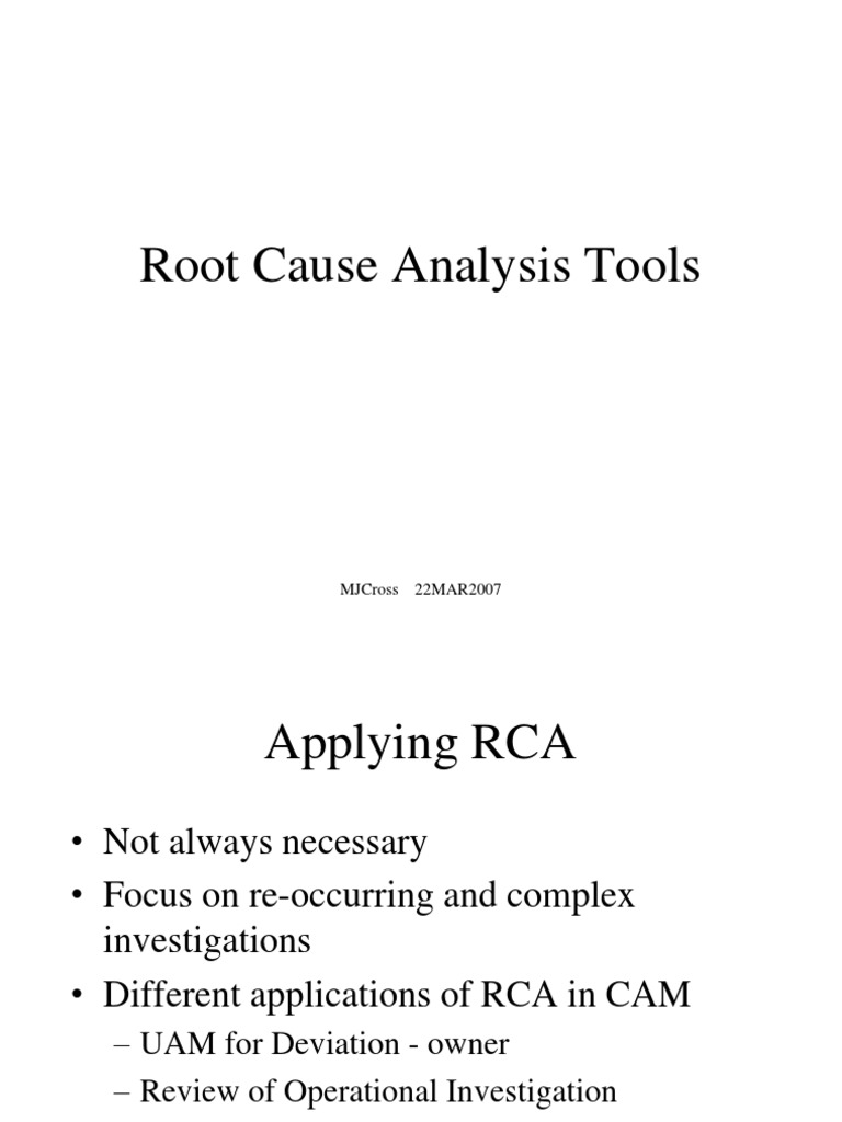 Root Cause Analysis Tools | PDF | Brainstorming | Cognition