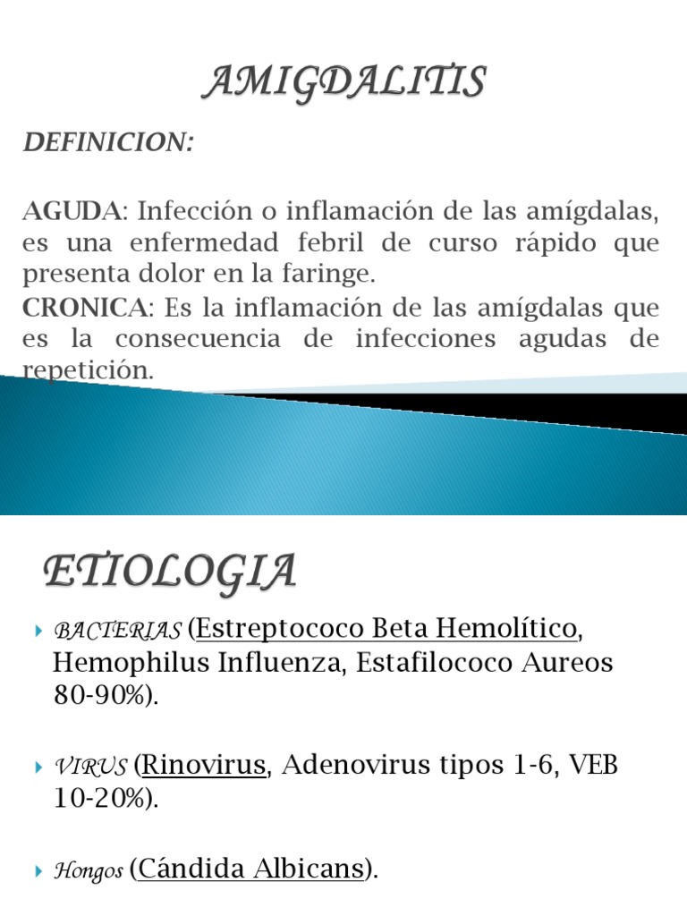 Amigdalitis: Tipos, Diagnóstico y Tratamiento | PDF | Microbiología ...