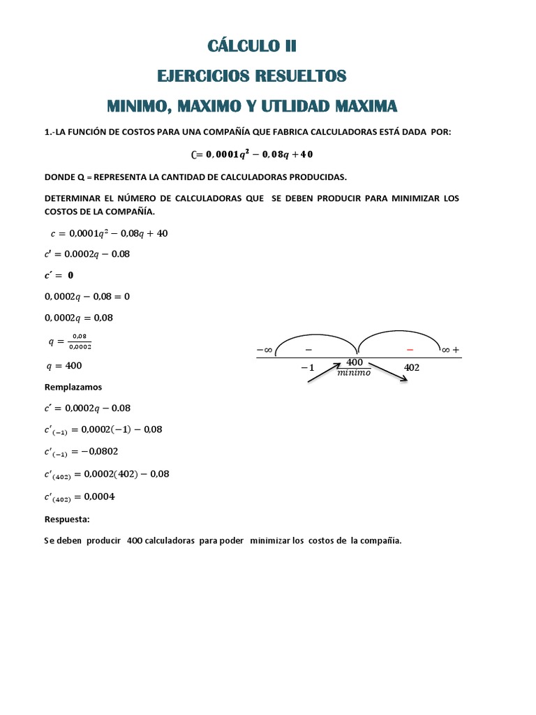 Minimo, Maximo, Utilidad Maxima | PDF