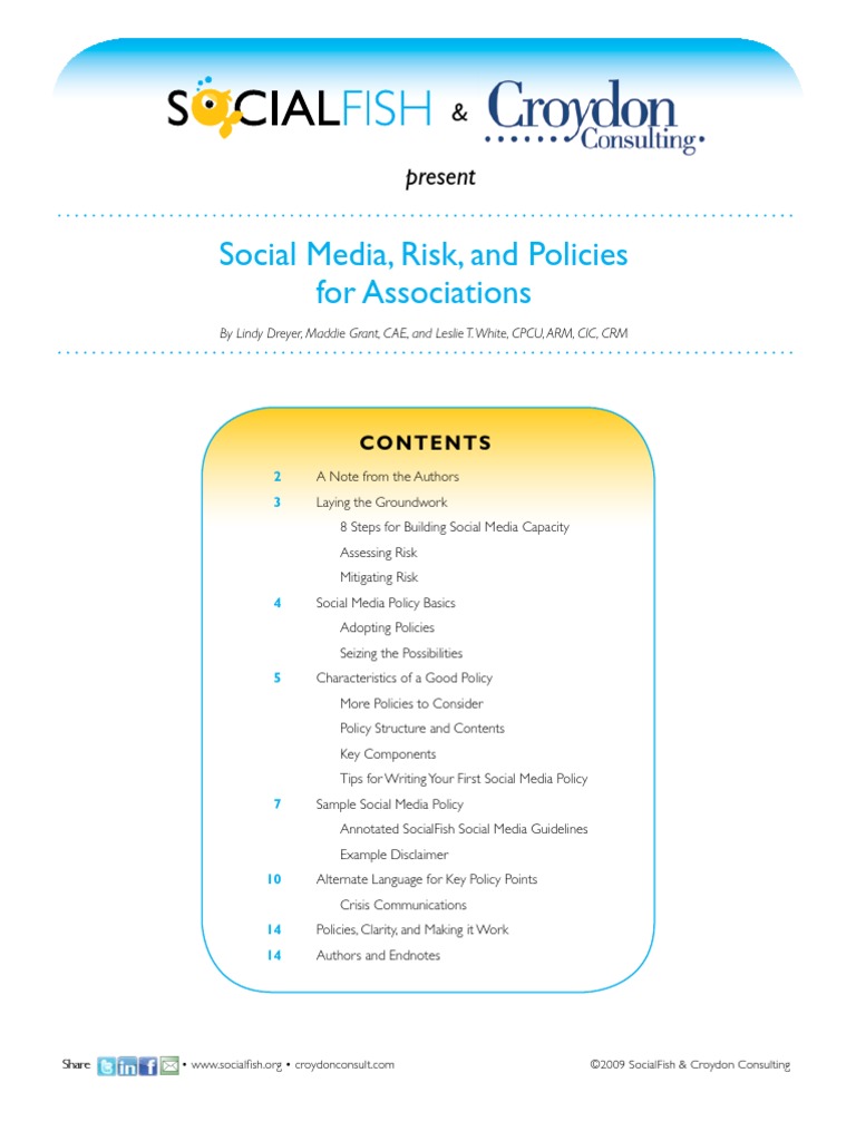 Social Media, Risk, and Policies For Associations | PDF | Social Media ...