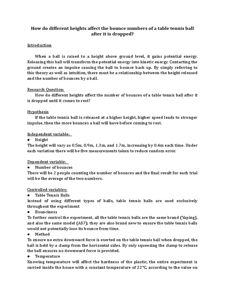 Lab 1 Bouncuing Ball | PDF | Observational Error | Experiment