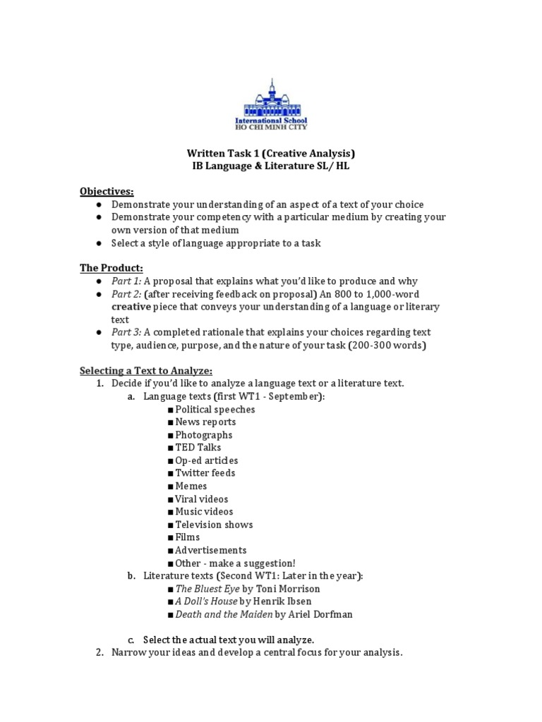 Written Task 1 Instructions | PDF | Citation | Semiotics