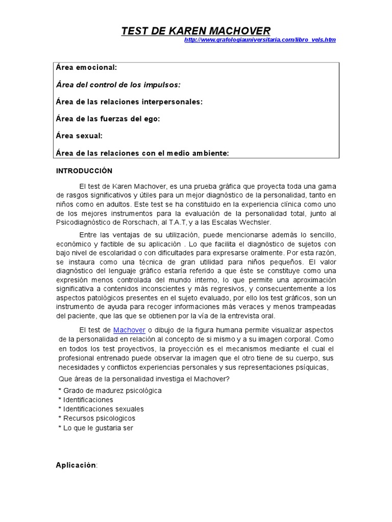 Test de Masculinidad de Machover | PDF | Masculinidad | Dibujo