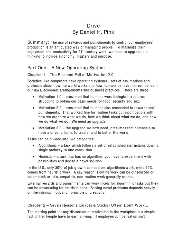 Drive | PDF | Motivation | Motivational