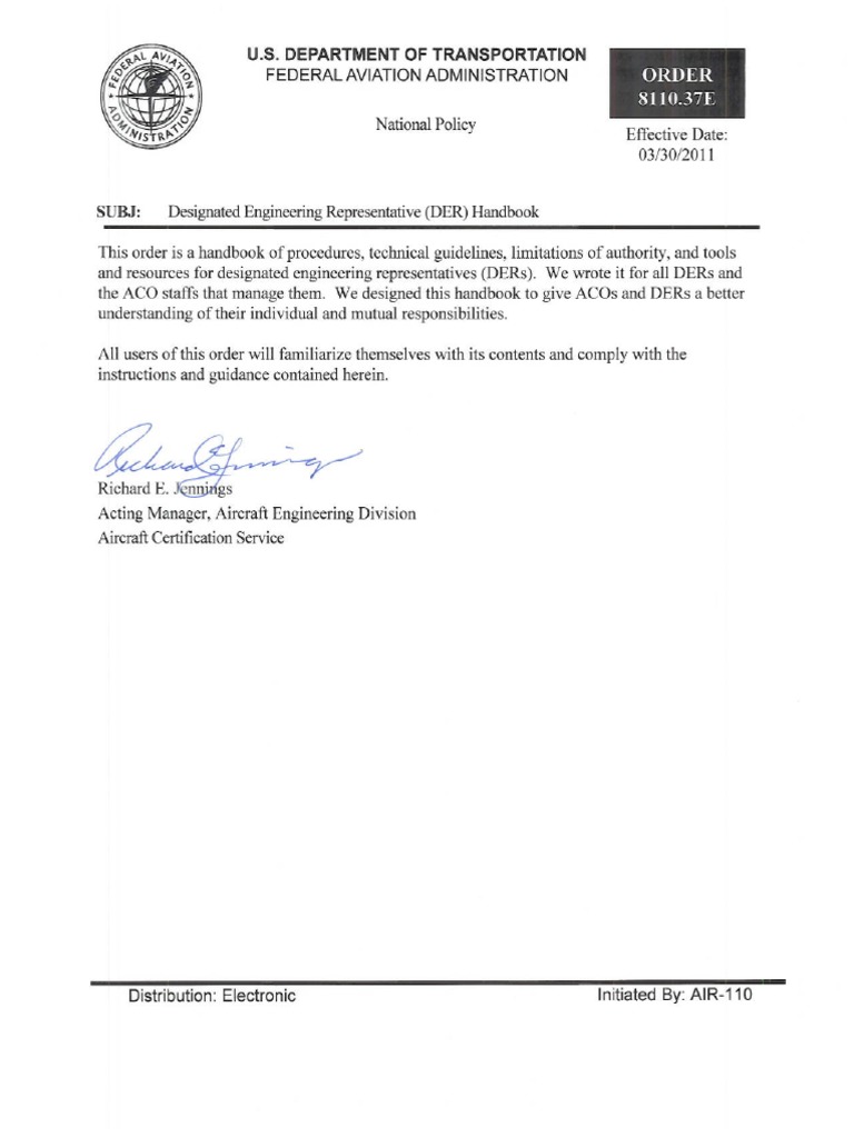 8110 37e | PDF | Federal Aviation Administration | Aviation