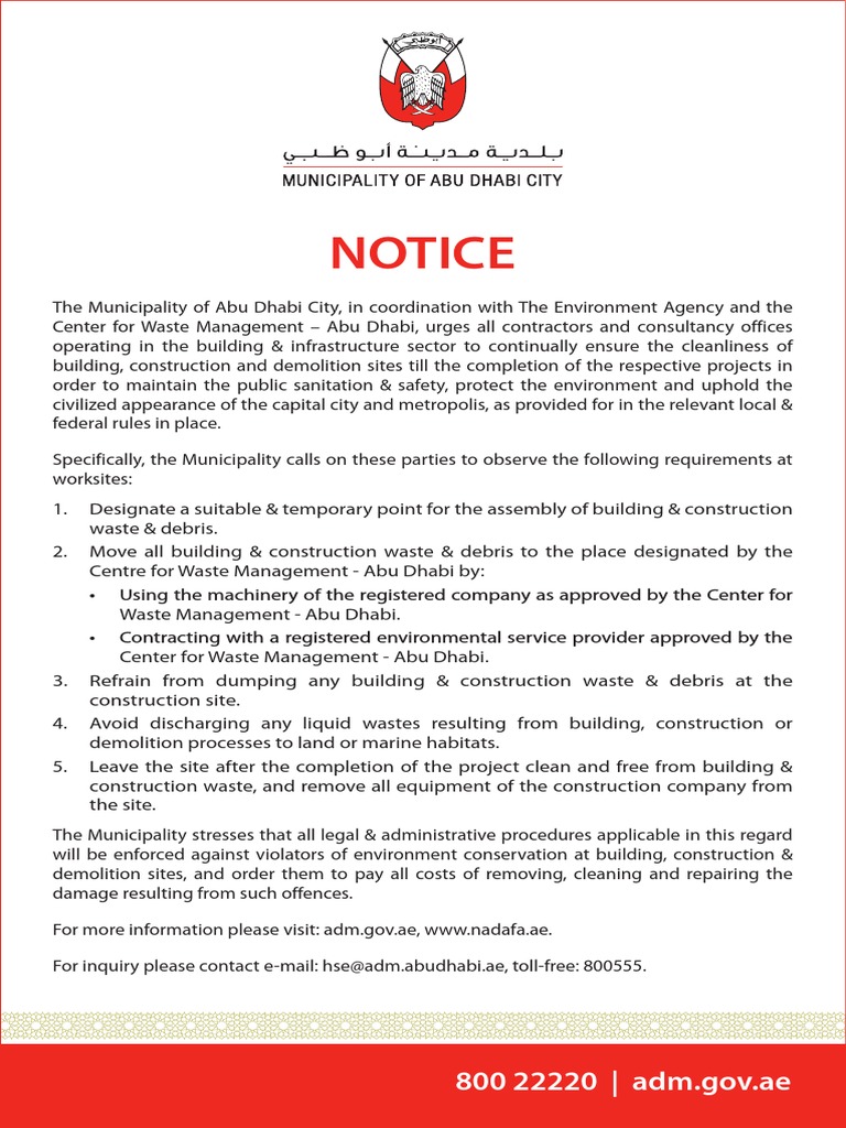 Construction Site Cleanliness Notice | PDF