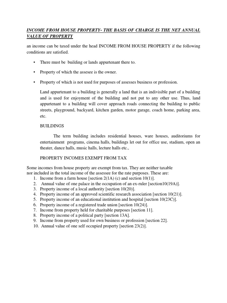Calculating Income from House Property | PDF | Renting | Leasehold Estate