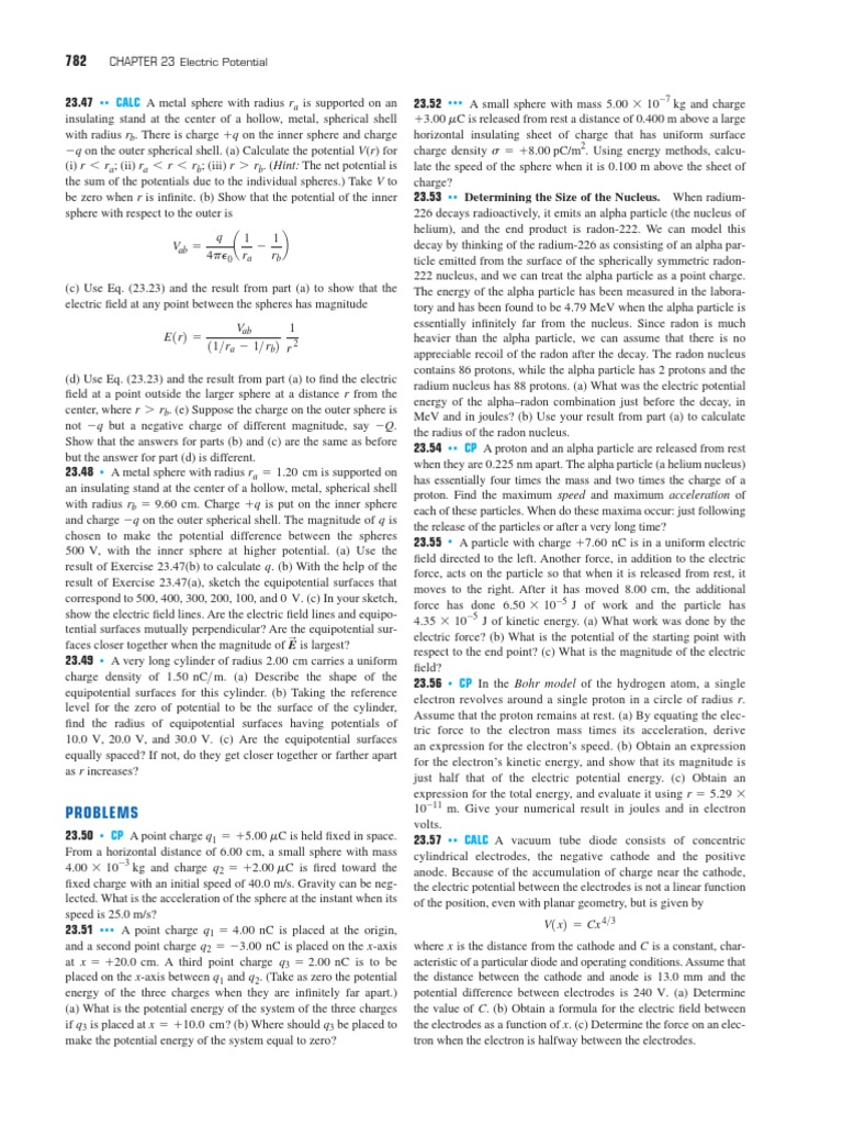 Physics II Problems PDF | PDF | Proton | Electron